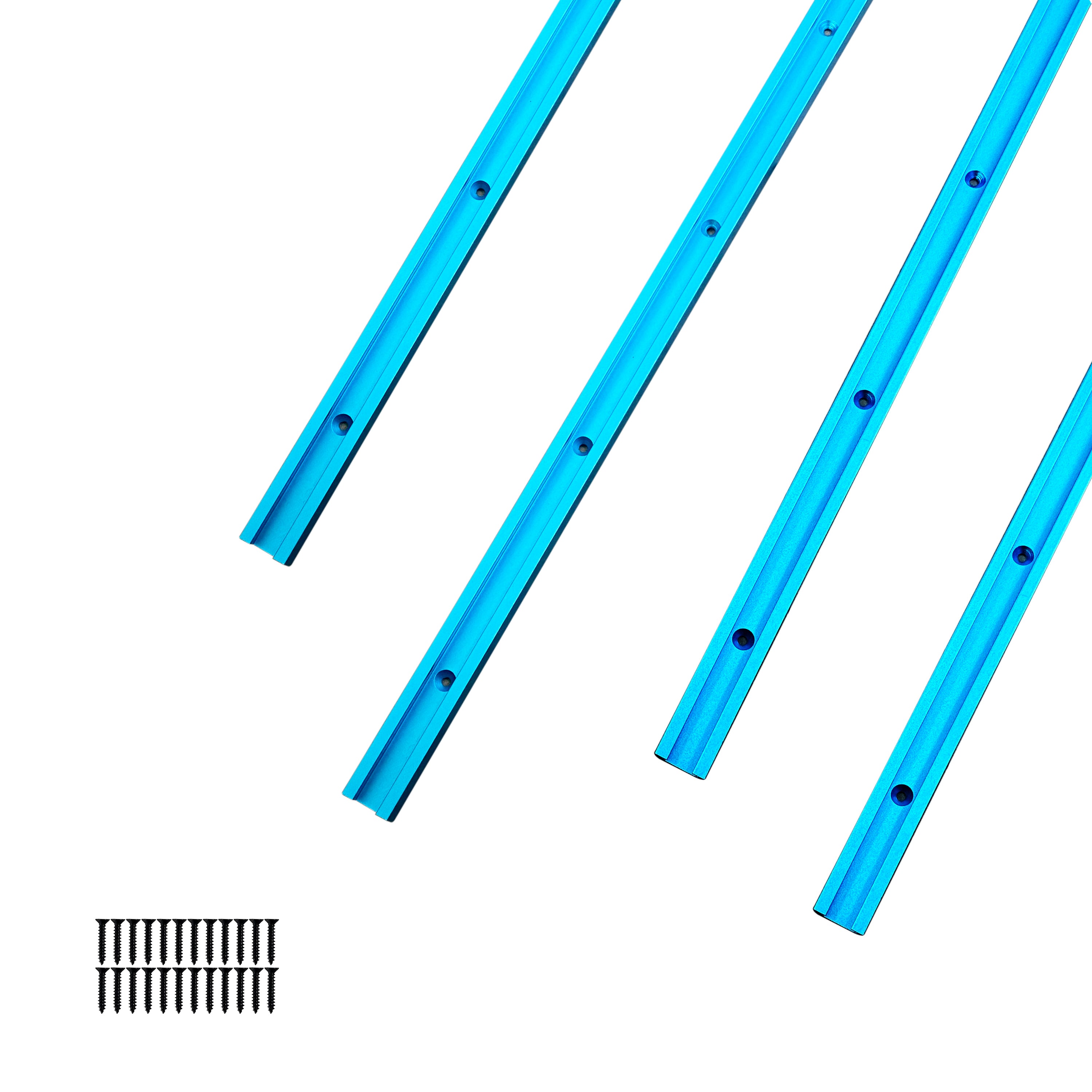 4PK BlueT-track 24 inch with Wood Screws¨CDouble Cut Profile Universal ...