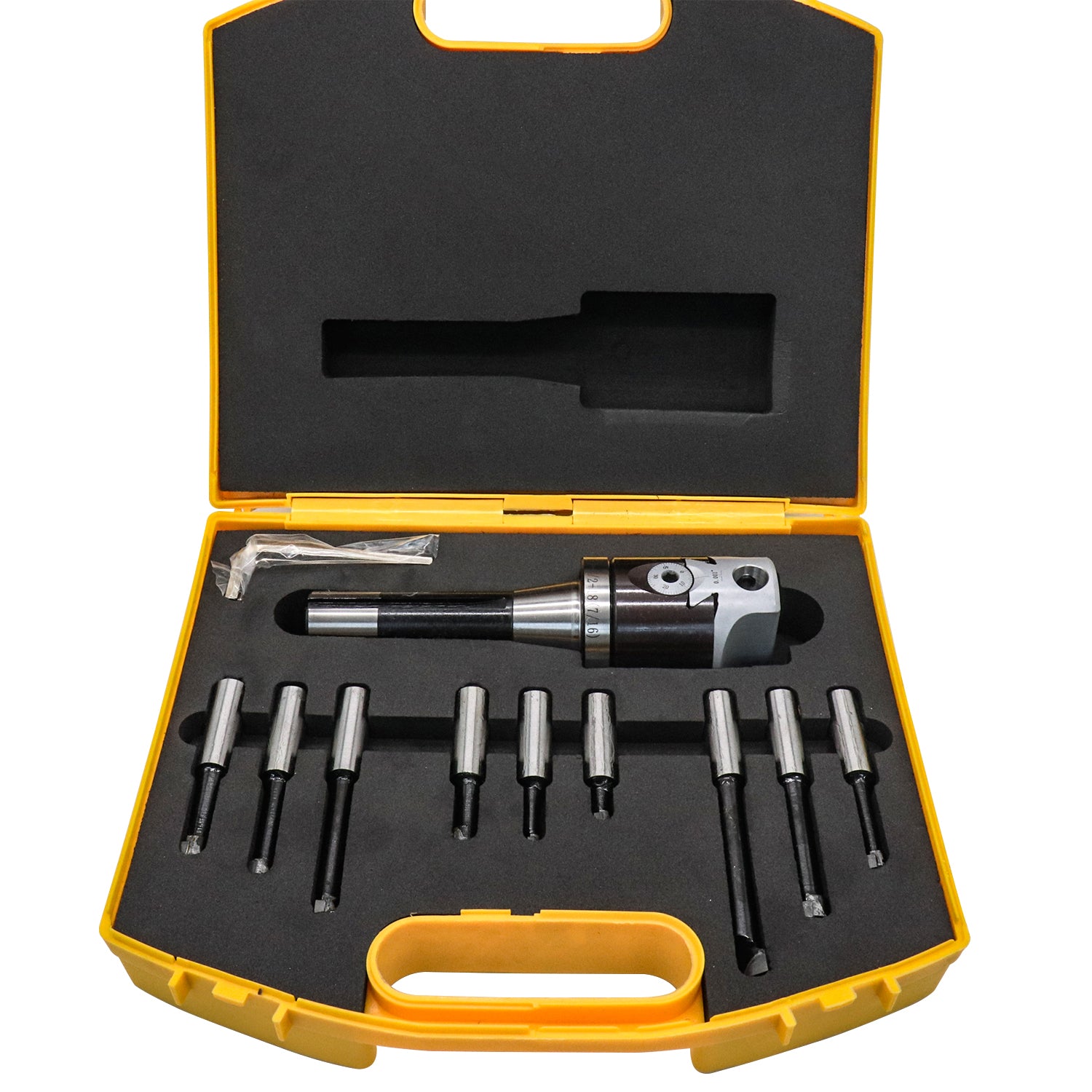 9Pc Set 2" Boring Head R8 Shank 1/2" Carbide Bar Set Bridgeport Millin ...