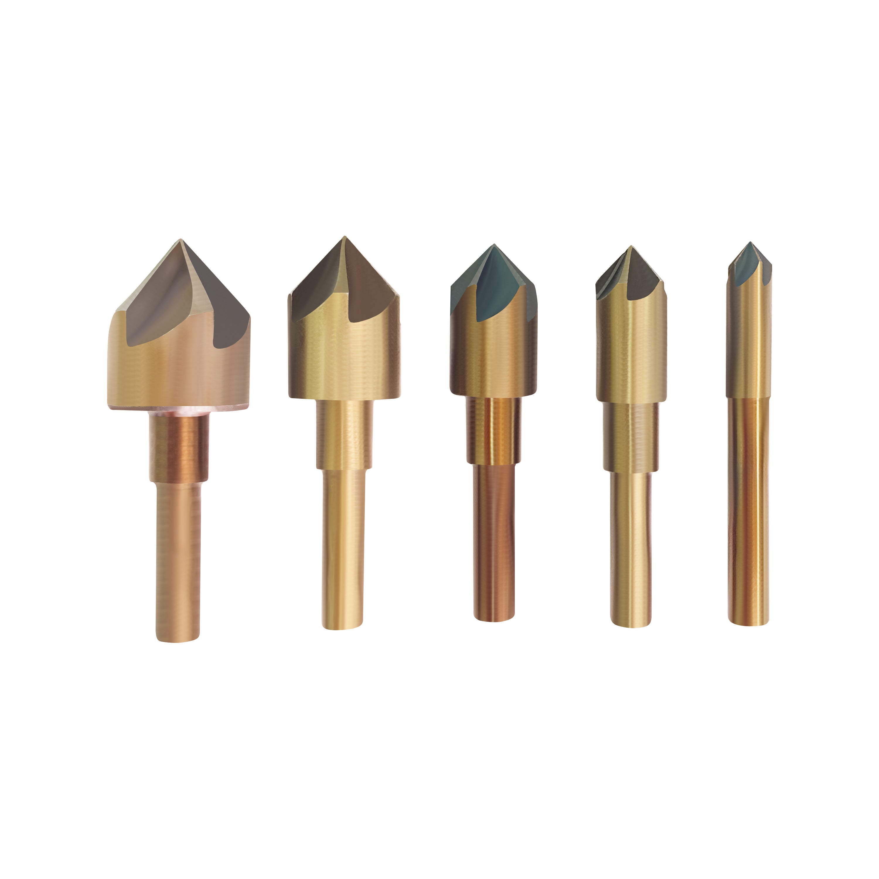 Countersink Drill Bit Set, M2 High Speed Steel, 1/4IN Tri-Flat Shank ...